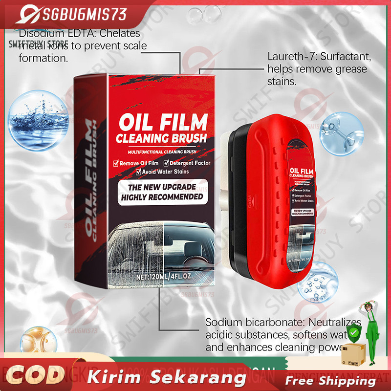 Jual Car Glass Oil Film Cleaning Remover Brush Cairan Pembersih Kaca ...