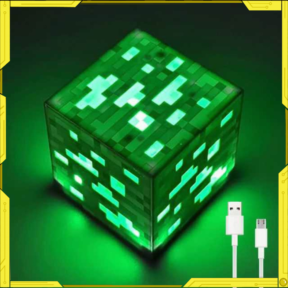 Jual Lampu LED Minecraft Square Cubic Stone Lamp Night Light - MC-1866 ...