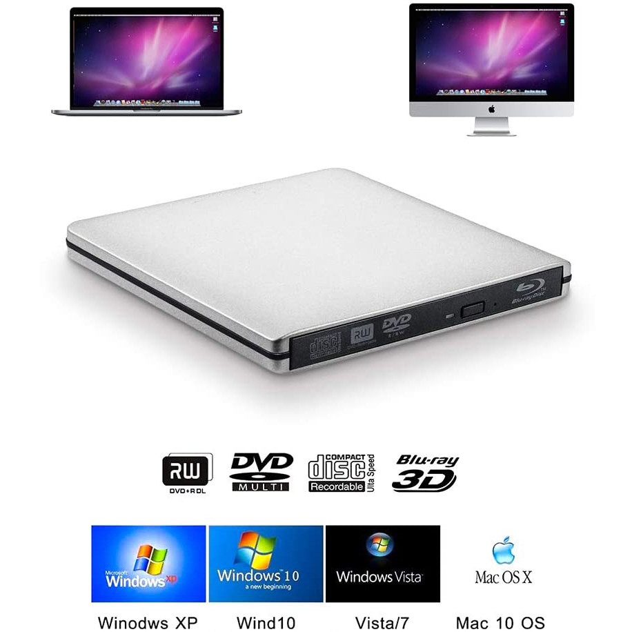 Jual External USB3.0 Blu-Ray Burner BD-ROM Optical DVD Drive BD-RE ...