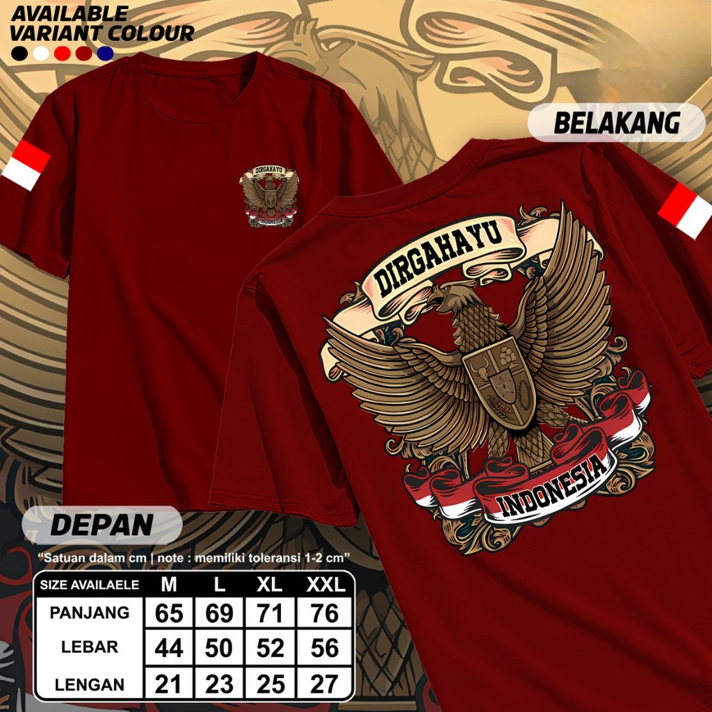 Jual Kaos 17 Agustus Merdeka Indonesia Garuda Dirgahayu - Kemerdekaan ...