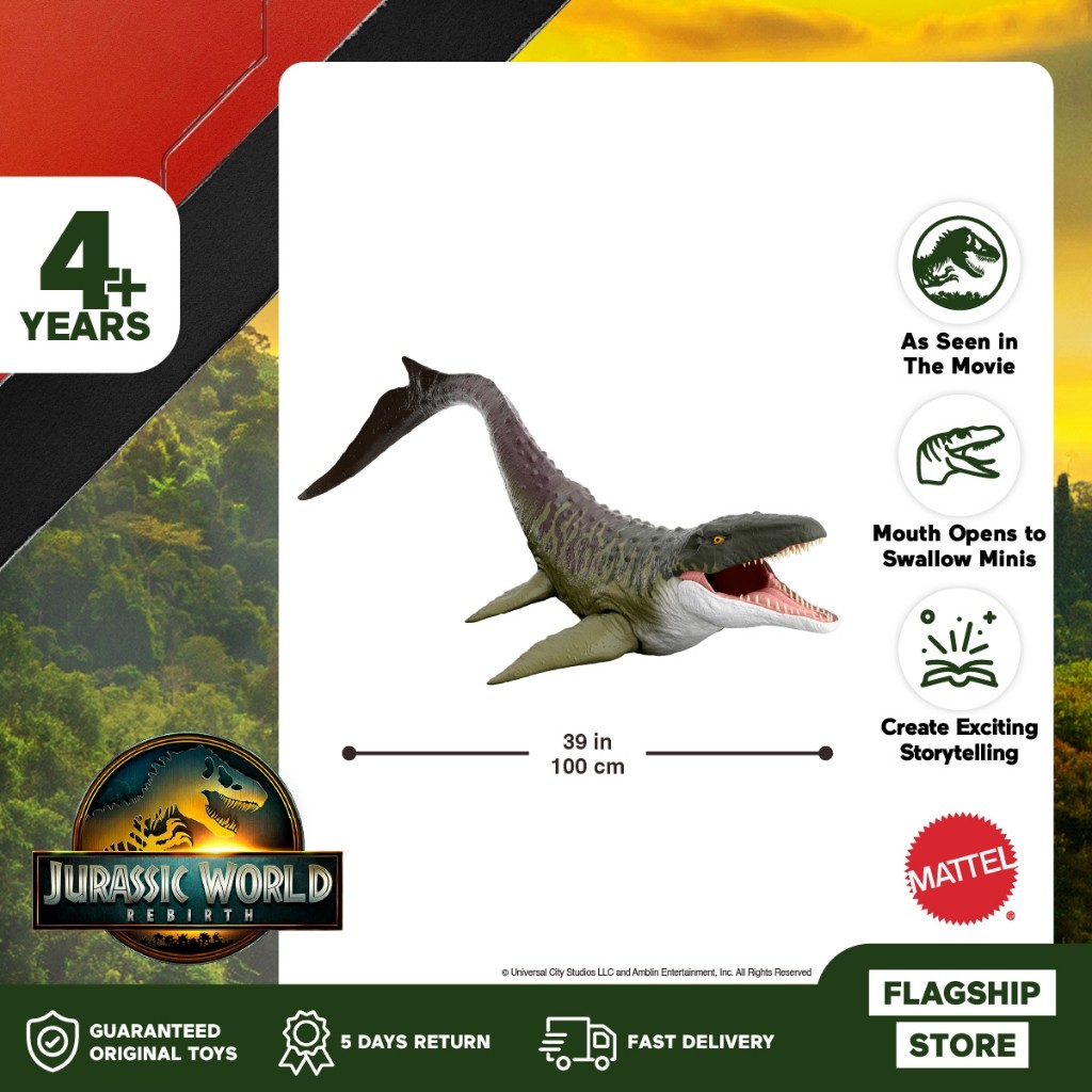 Jual Jurassic World Rebirth Super Colosal Mosasaurus - Mainan Action ...