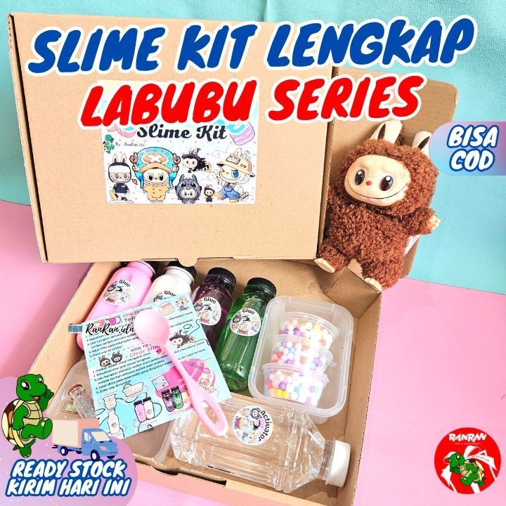 Jual Mainan Anak Viral Paket slime kit Labubu Lengkap/ Slime Labubu ...