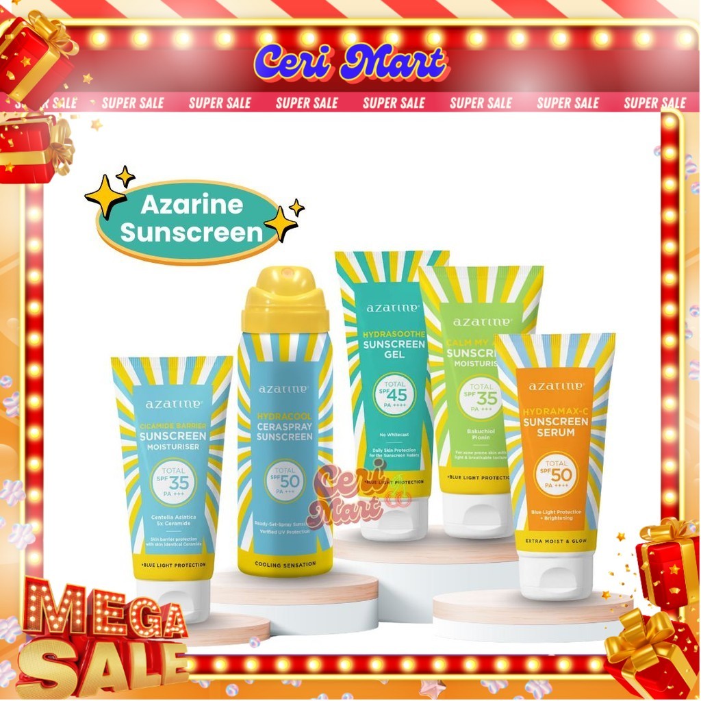 Jual Azarine Hydramax-C Sunscreen Serum SPF50 PA++++ 40ml Suncreen ...