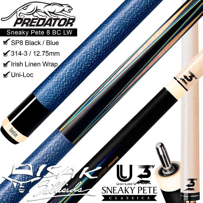 Jual PROMO TERBATAS- Predator SP8 Black LW Pool Cue | Uniloc Sneaky ...