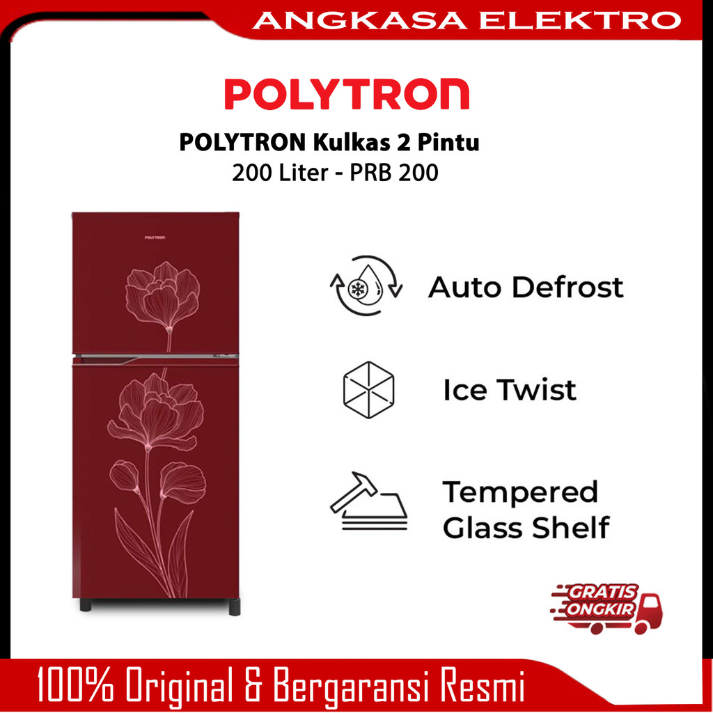 Jual POLYTRON Kulkas 2 Pintu PRB 200R 200 Liter Garansi Resmi 5 Tahun ...