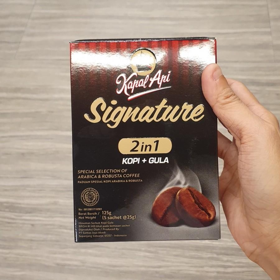 Jual Kapal Api Signature 2 in 1 Kopi Arabica + Robusta ( 5 Sachets ...