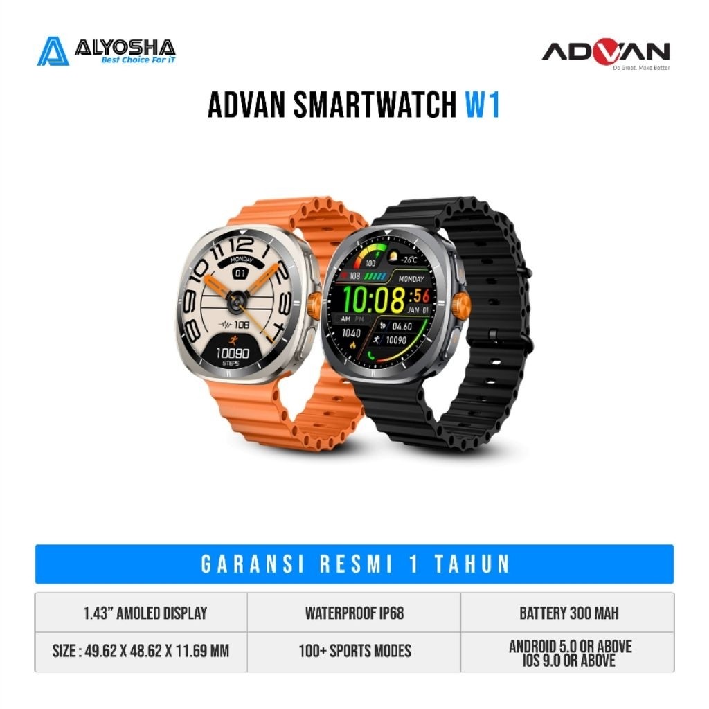 Jual Smartwatch Advan W1 New Edition | Shopee Indonesia