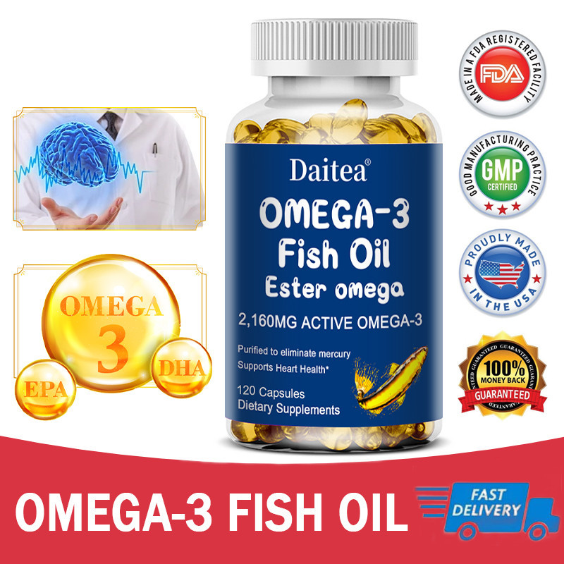Jual Omega-3 Fish Oil Brain Supplement - Improve IQ, Vision, Heart ...