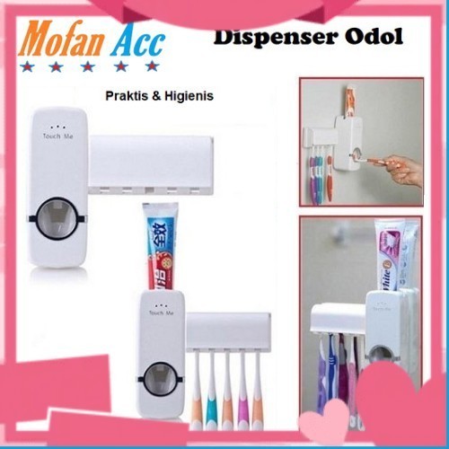 Jual Dispenser Odol Tempat Sikat Gigi TOUCH ME Rak ToothPaste & Brush ...