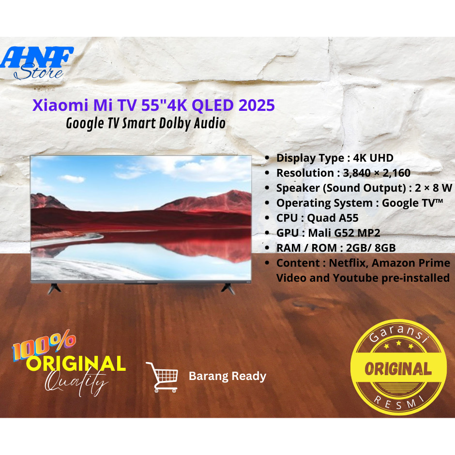 Jual Xiaomi Mi TV 55" 4K QLED 60Hz A Pro 2025 Google TV Smart Dolby ...