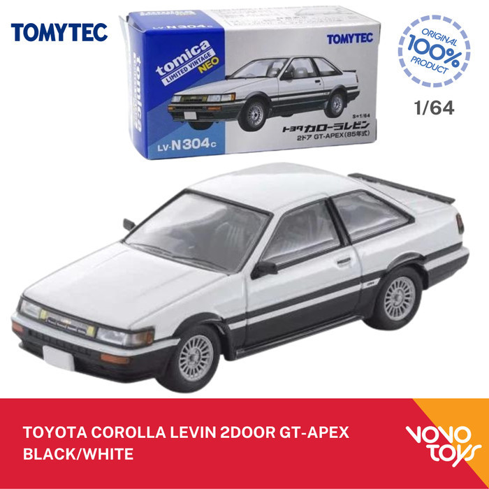 Jual Tomica Limited Vintage TLV-N304C Toyota Corolla Levin 2 Door Gt-Apex White/Black Tomytec ...