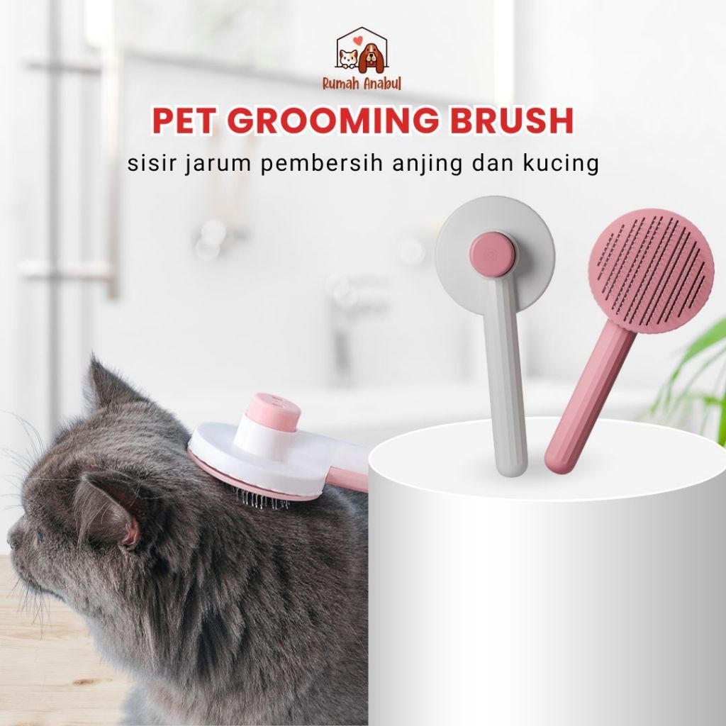 Jual Sisir Grooming Pencet Kucing Anjing - Pet Grooming Brush Sisir ...