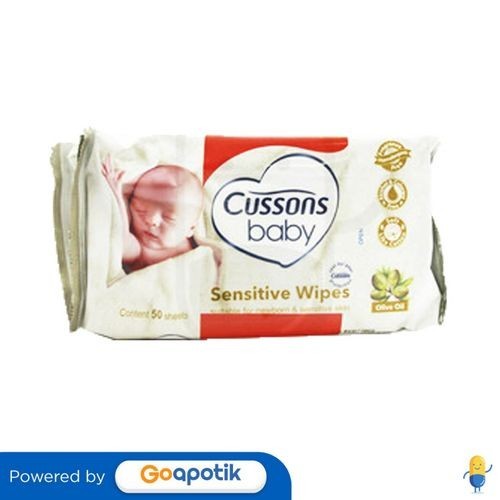 Jual Cussons Baby Wipes Sensitive Pack 50 Pcs | Shopee Indonesia