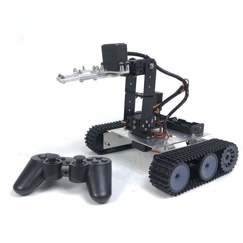 Jual Metal RC Tank with MG996 4 Dof Robotic Arm Ps2 Remote Control Tank For Arduino Robot DIY ...