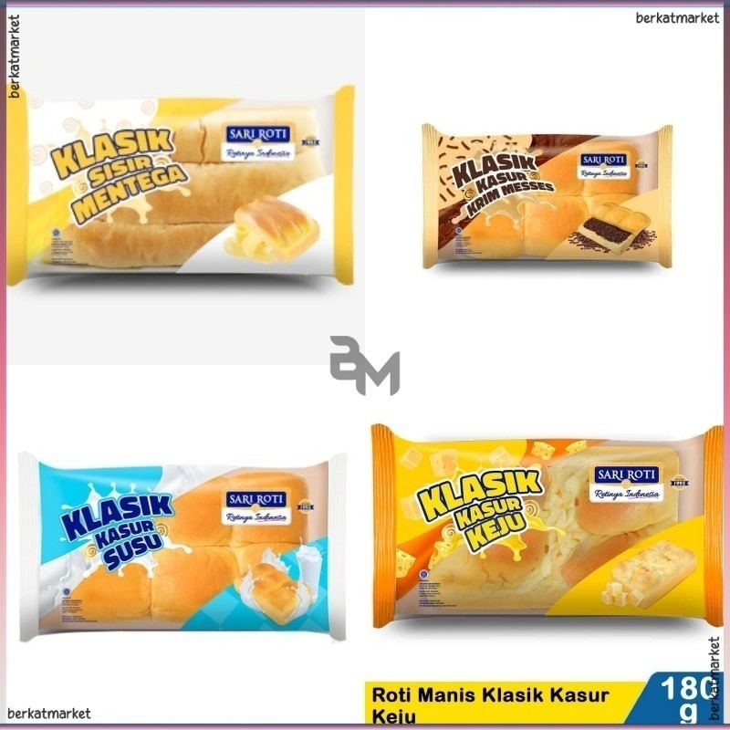 Jual Sari Roti Klasik: Sisir Mentega, Kasur Keju, Susu, Messes (162 ...