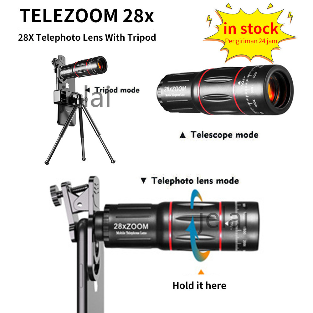 Jual (NO PO)APEXEL 64X Lensa Apexel 18x25 Tele Zomm HP Lens Kamera ...