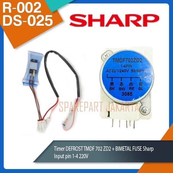Jual Timer defrost kulkas Sharp + fuse bimetal 025 | Shopee Indonesia