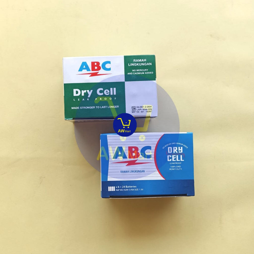 Jual BATU BATERAI ABC 3/AA SIZE 1.5V DRY CELL ISI 4PCS | Shopee Indonesia