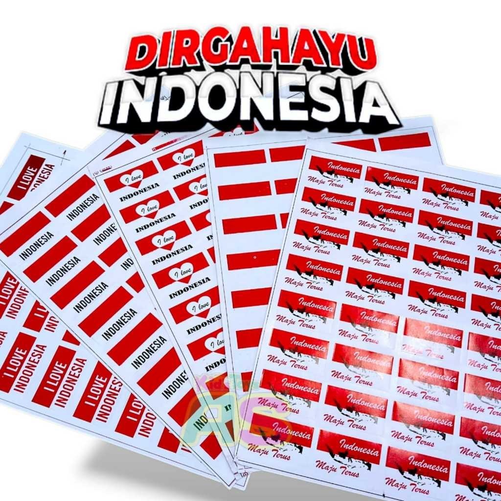 Jual STIKER BENDERA MERAH PUTIH/ STIKER PIPI MERAH PUTIH isi 32 ...