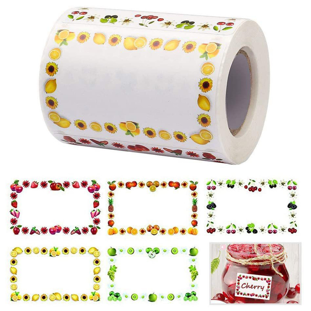 Jual Jam Jar Labels 300 Easy Peel Food Stickers - 6 Unique Designs ...