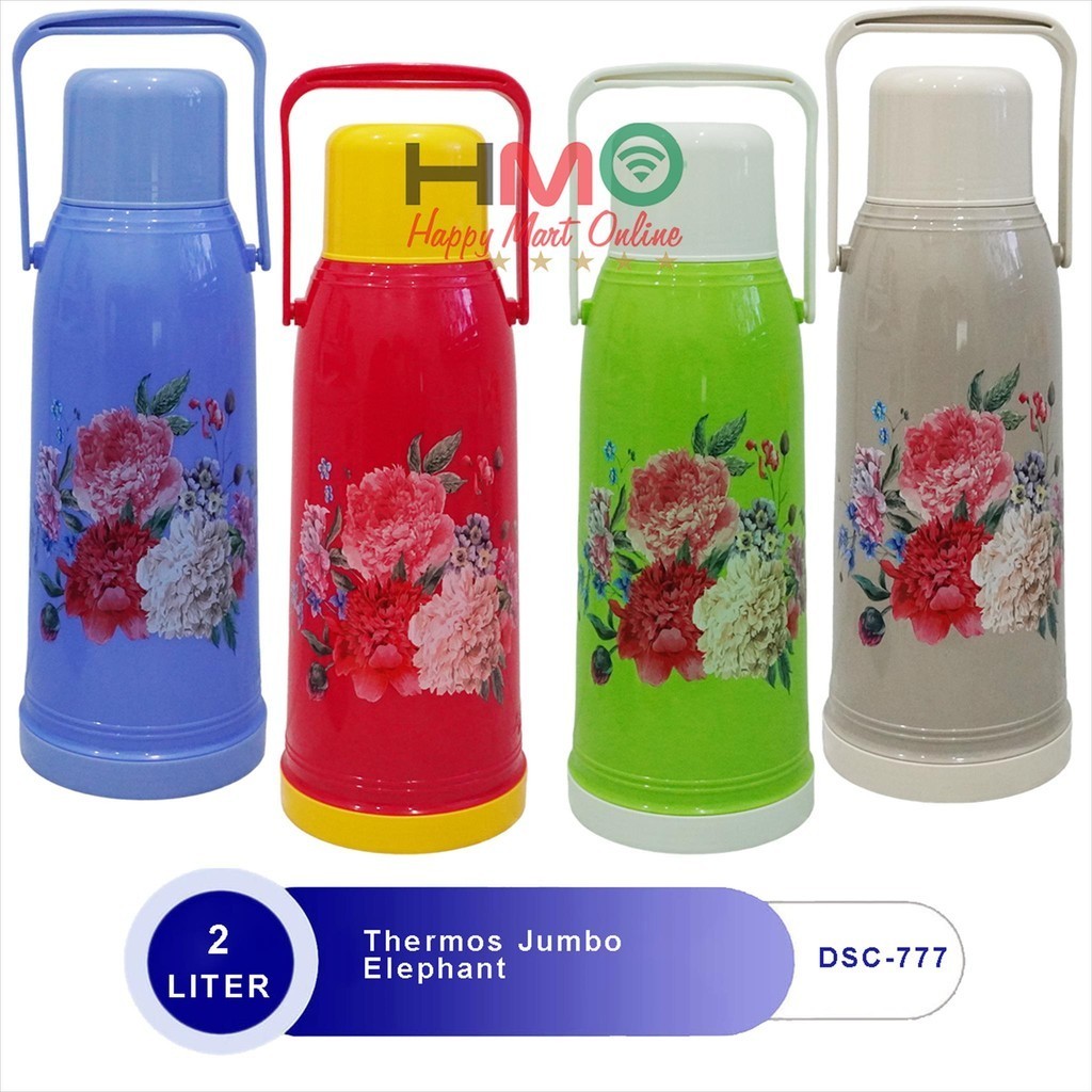 Jual Thermos Air Panas 2 Liter Jumbo Elephant Gold DSC 777 Vacuum Flask ...