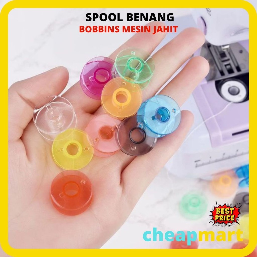 Jual [ECER] Spool Benang Bobbins mesin jahit sepul bobbin plastik palet ...