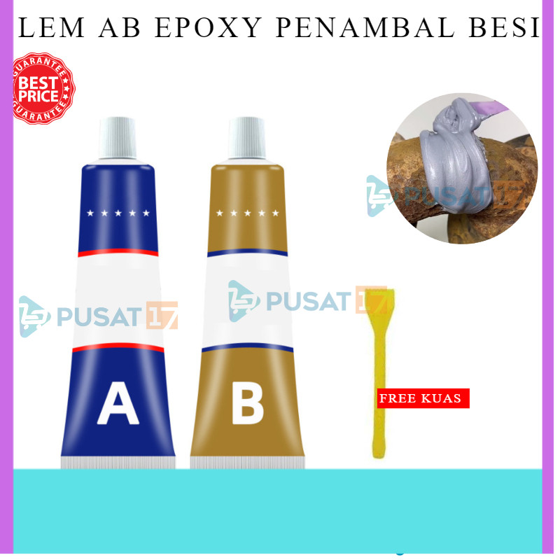 Jual LEM AB EPOXY PENAMBAL BESI LEM BESI EPOXY 20 GRAM LEM EPOXY 2 ...