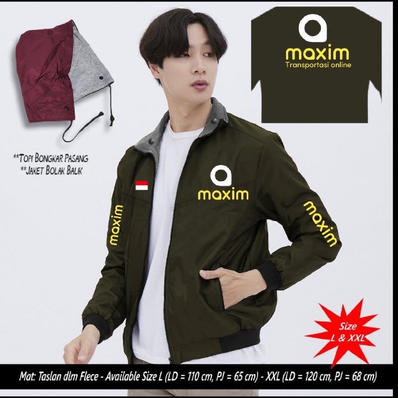 Jual Jaket driver online MAXIM bisa bolak balik paling murah bisa bayar ... Jual Jaket driver online MAXIM bisa bolak balik paling murah bisa bayar ...