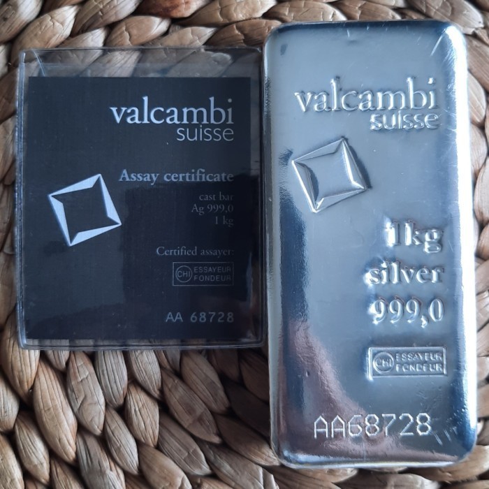 Jual Logam Mulia Perak Valcambi 1Kg, Perak Bullion 1 Kilogram ...