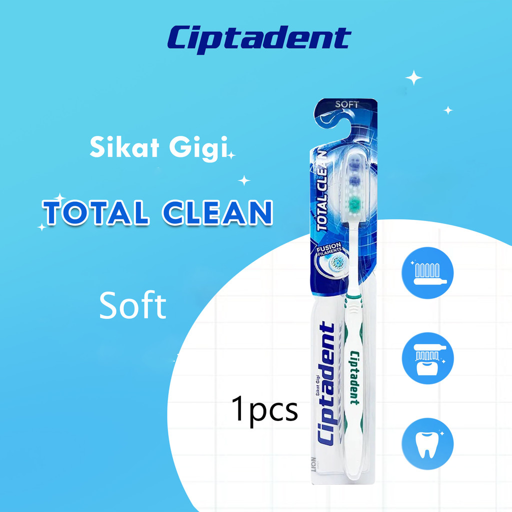 Jual Ciptadent Sikat Gigi Total Clean Soft 1pcs | Shopee Indonesia
