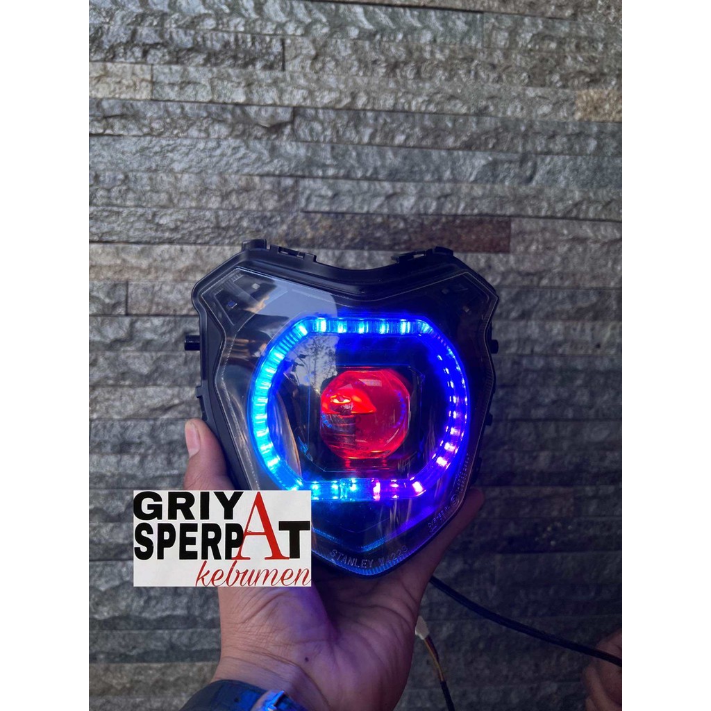 Jual Lampu depan CRF costome biled billed matrix X1 RGB | Shopee Indonesia