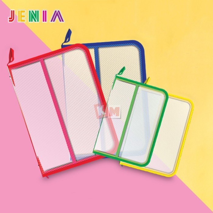 Jual Zipper Bag / Map Plastik Resleting Jaring Jenia F4 Folio | Shopee ...