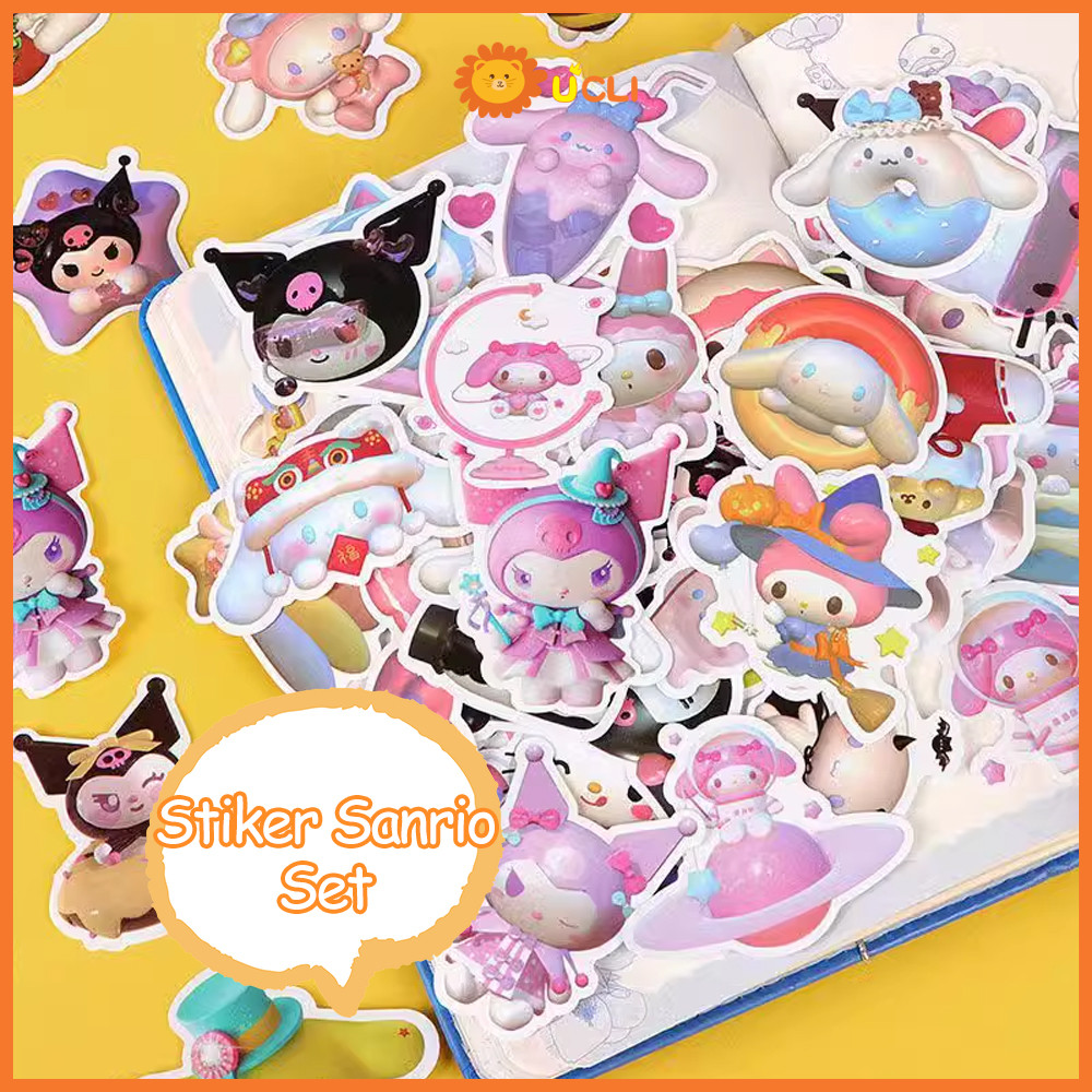 Jual Ucli 100pcs Stiker Lucu Sanrio 3d Kartun Stiker Waterproof Stiker ...