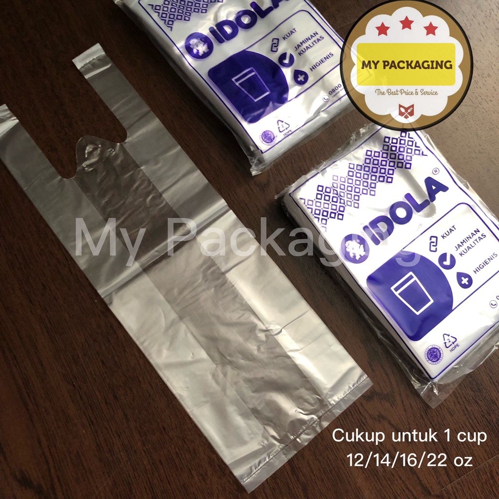 Jual Kantong plastik BENING HDPE TIPIS 10x30 cm (1cup) Kresek Transparan - my packaging vplast ...