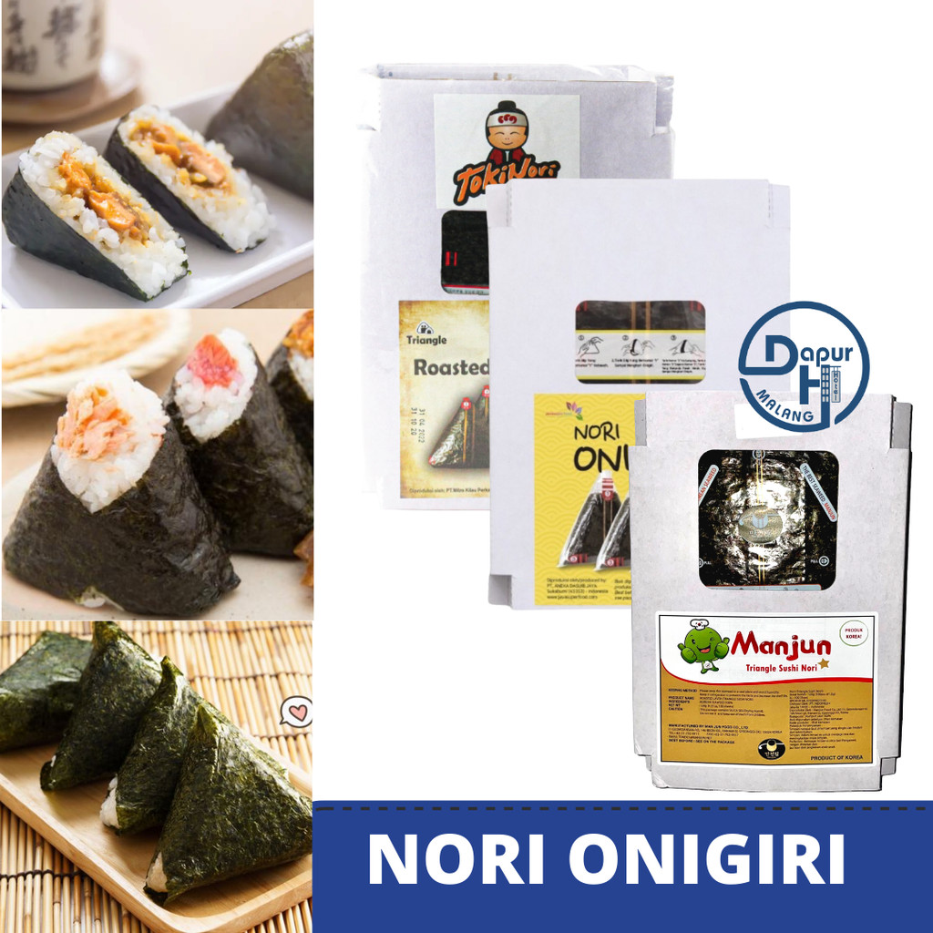 Jual MANJUN & Java Food Onigiri Wrapper 100 Lembar Halal /Lembar Rumput ...