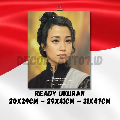 Jual CUT NYAK MEUTIA - FOTO PAHLAWAN NASIONAL VERSI AI BINGKAI KAYU MDF ...