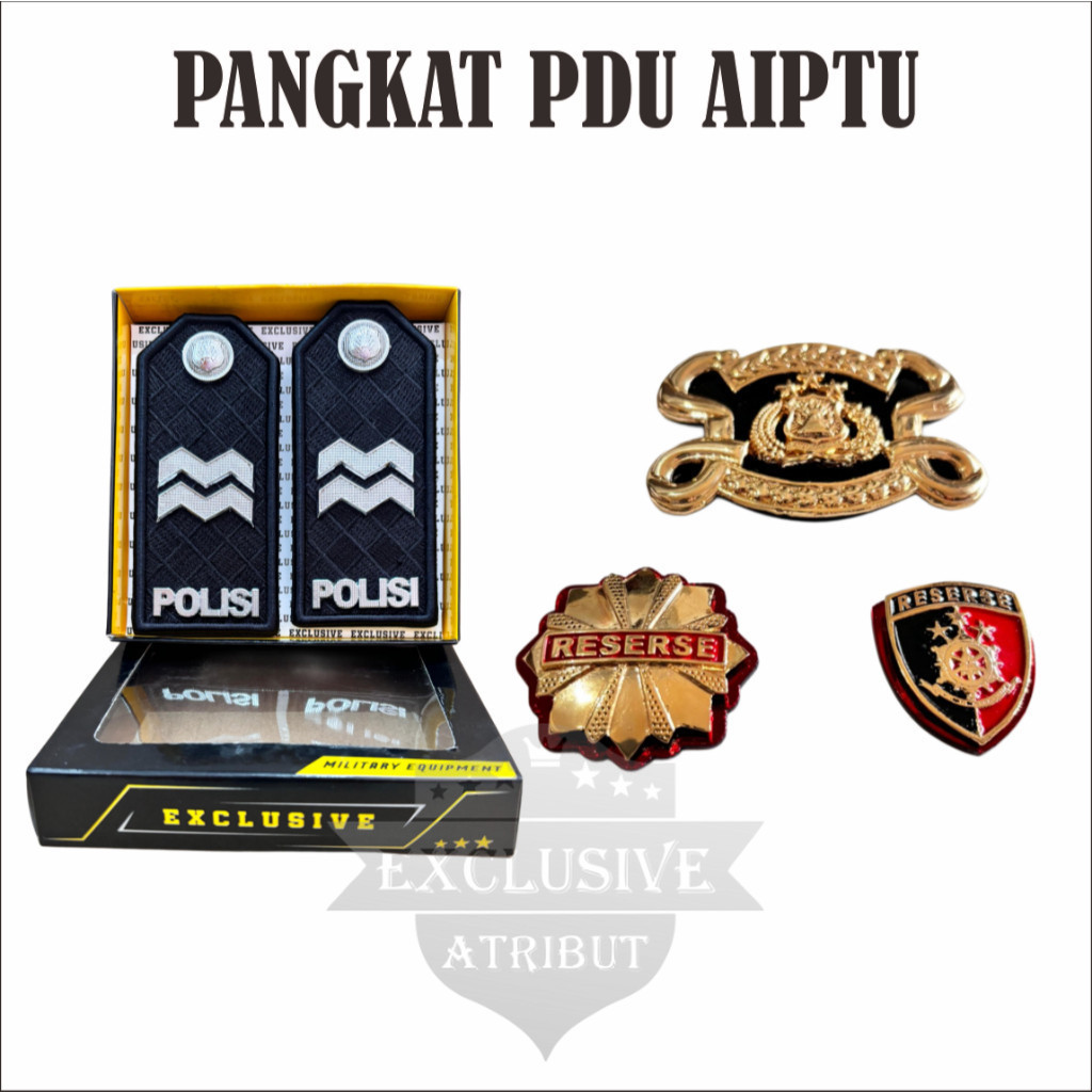 Jual ATRIBUT DINAS PANGKAT PDU POLRI PANGKAT AIPTU | PIN RESERSE | RODA ...