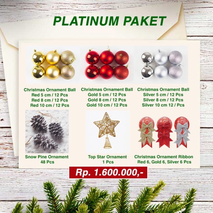 Jual DISKON Paket Hiasan / Ornament / Aksesoris / Dekorasi Natal PAKET ...