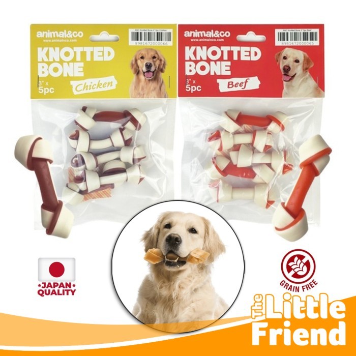 Jual Animal and Co Knotted Bone Cemilan Tulang Anjing Gigit Snack Dog ...