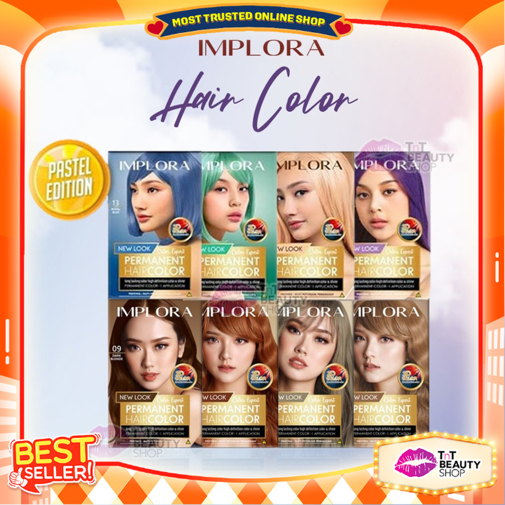 Jual IMPLORA New Permanent Hair Color / Cat Rambut Perwarna Bleaching ...
