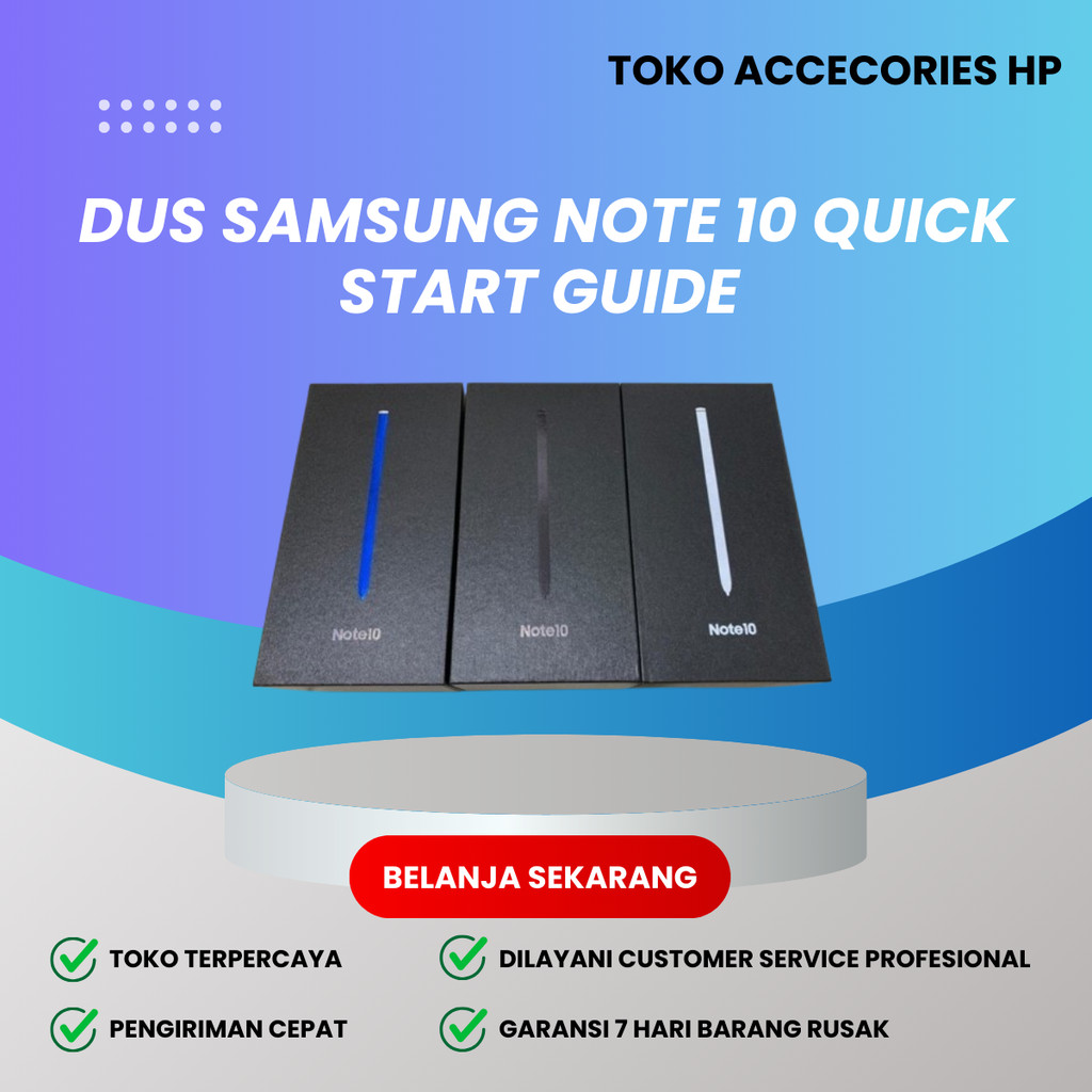 Jual DUSBOOK DUS BOX BOOK KOTAK NOTE 10 PLUS Quick Start +free req IMEI ...