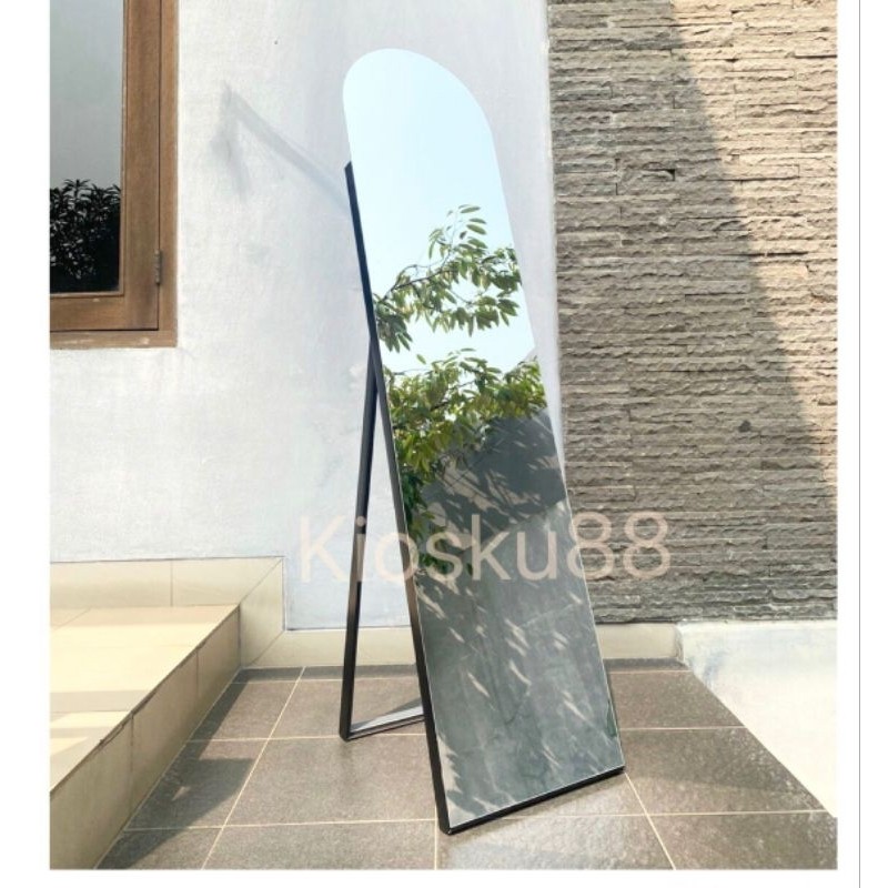 Jual SP23RW Standing Mirror Oval Setengah Lingkaran Tanpa Frame Full ...