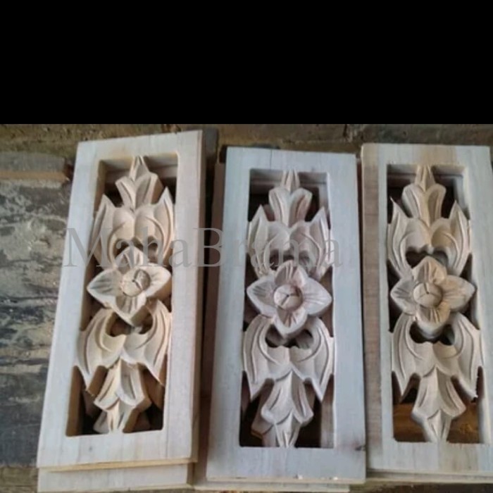 Jual Ornamen loster ukiran bunga ornamen ukir MB534 | Shopee Indonesia