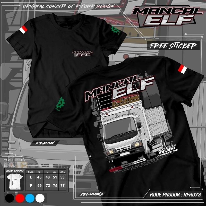 Jual RFR073/kaos truk/kaos truk mancal elf/kaos truk elf | Shopee Indonesia