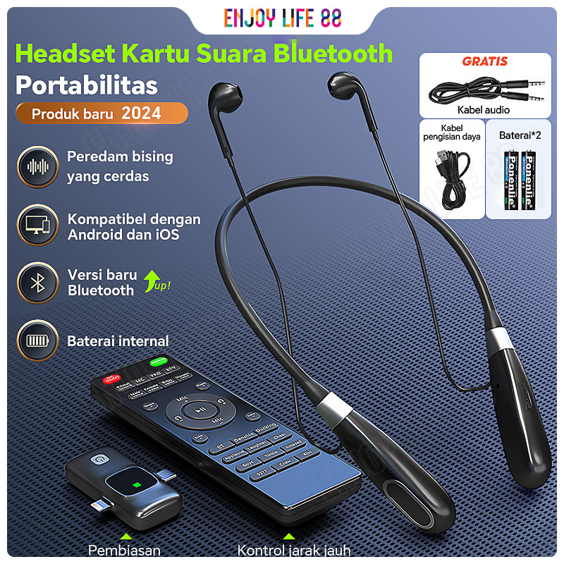 Jual E8 Live Sound Card Microphone 2in1 Wireless Clip on Mic dan ...