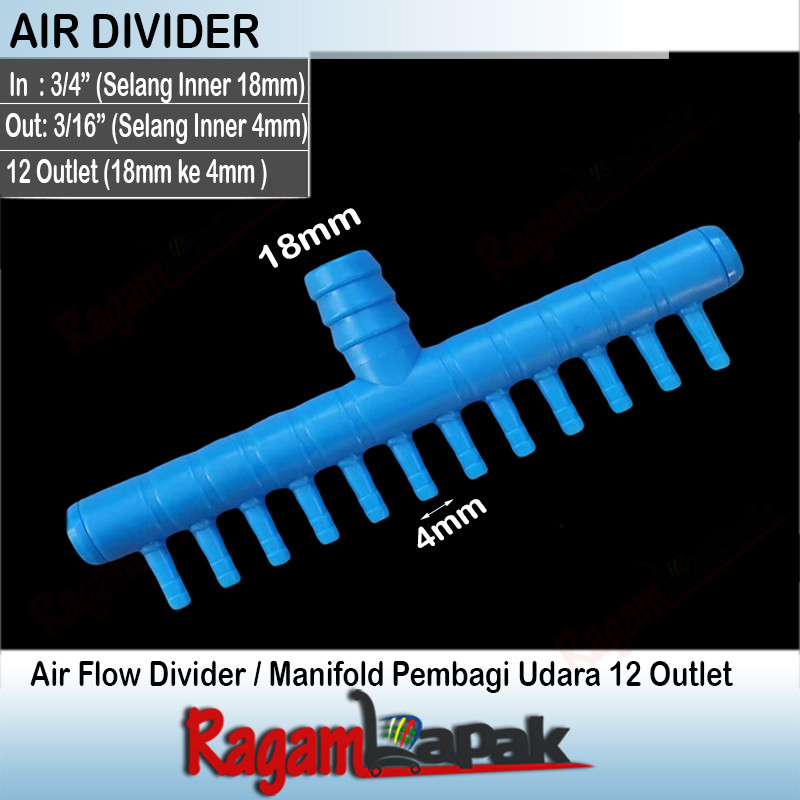 Jual (RLS) Air Flow Divider / Manifold Pembagi Udara 12 Outlet 3/4" ke ...