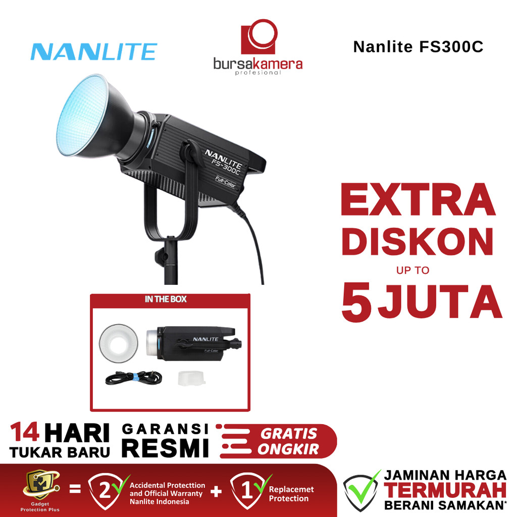 Jual Nanlite FS-300C RGB LED Monolight RGBW Nanlite FS 300C Nanlite ...
