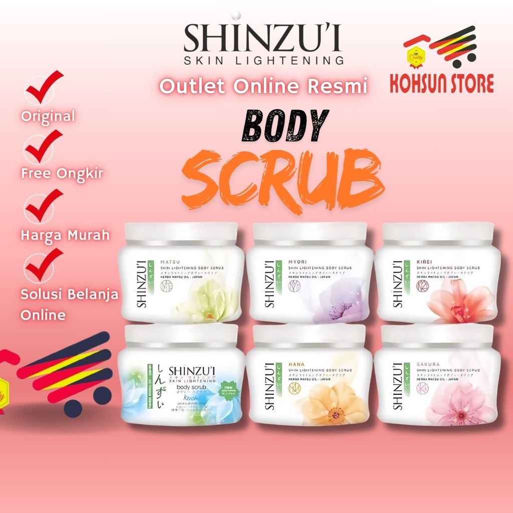 Jual Kohsun 2 | Shinzui Skin Lightening Body Scrub 110g - Lulur Badan ...