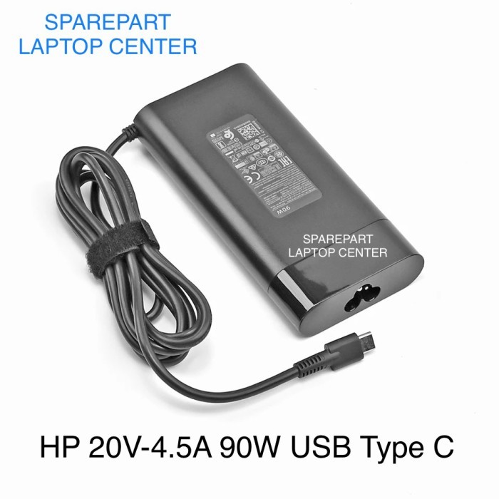 Jual Adaptor TPN-LA26 20V 4.5A 90W Laptop Charger for HP SPECTRE X360 ...
