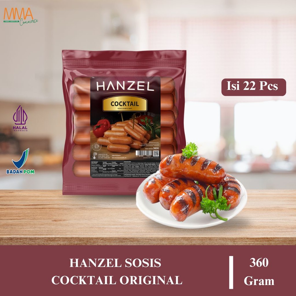 Jual Hanzel Sosis Cocktail Original / Sosis Daging Sapi Rasa Original ...